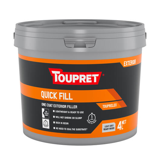 Quick drying exterior filler : Toupret's quick fill exterior | Toupret Uk